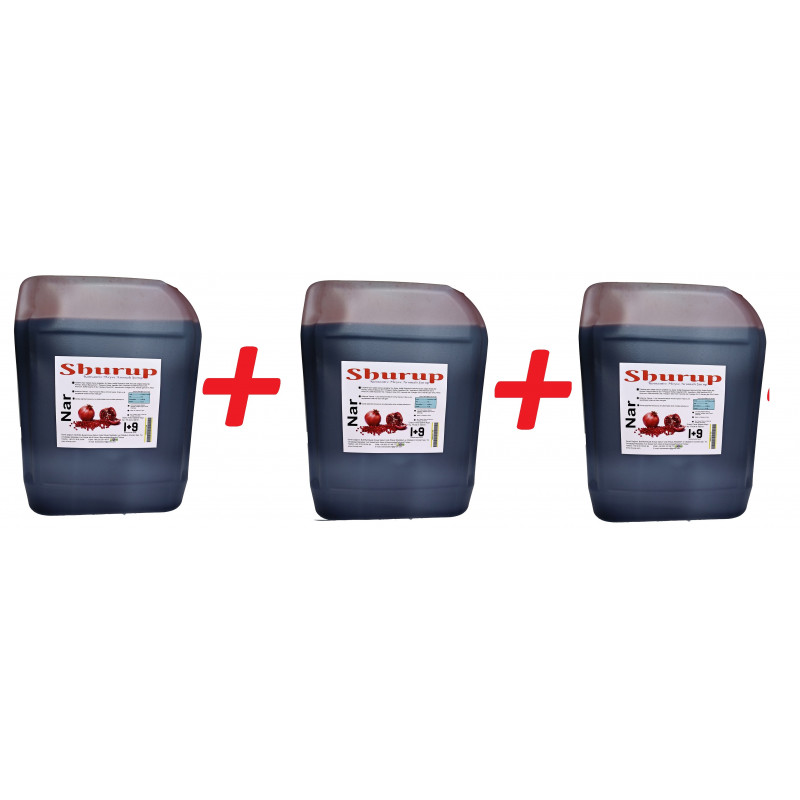 Shurup Konsantre Meyve Aromalı İçecek 3 ' Lü nar+ nar + nar 6 kg 1+9
